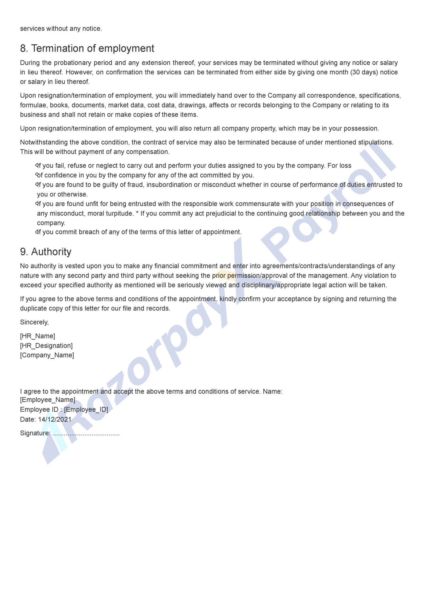 Appointment Letter Formats, Sample, Free Templates to Download ...