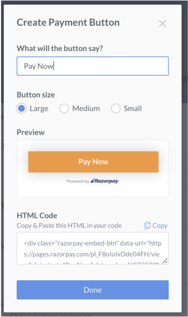 Behind the scenes | Payment button